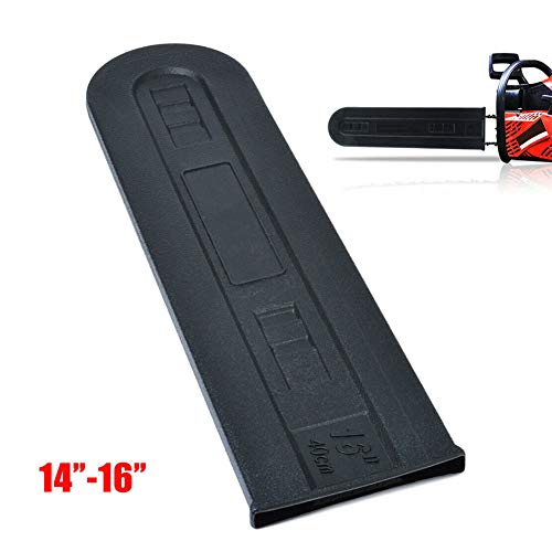 14-16inch Chainsaw Bar Cover, Durable Plastic Universal Protect Scabbard Safety Guard for Chain Saws, Black