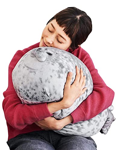 FJZFING YUESUO Chubby Blob Seal Pillow, Stuffed Cotton Plush Animals Toy Cute Ocean Plush Pillows (Medium (17.3 in)) 11