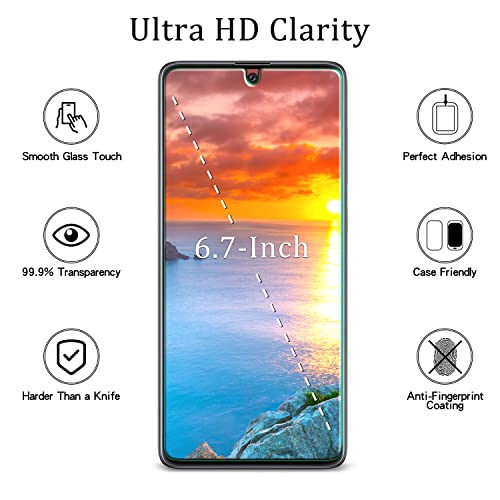 MAYtobe [2-Pack] For Samsung Galaxy A71 5G, Galaxy A71 5G UW, Galaxy A71 4G Tempered Glass Screen Protector, Support Fingerprint Reader, Case Friendly, Bubble Free