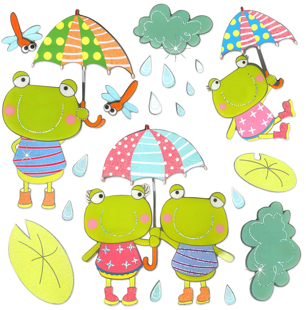 Frog Decorations Cute Frog Stickers Giant 3D to Create Frog Poster Frog Birthday Decorations Frog Classroom Decorations for Teachers Classroom Decor Frog Room Decor Preschool Classroom Wall Decals