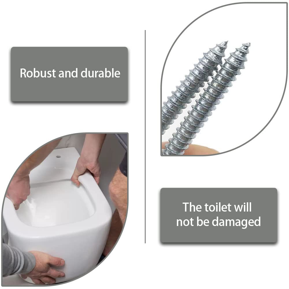 2 Sets Toilet Bidet Anchor Bolts Set Bathroom Toilet Pan Floor Fixing Kit Floor Toilet Pan Fixing Kit for Floor Fixing Pan or Bidets into a Variety of Solid Building Materials