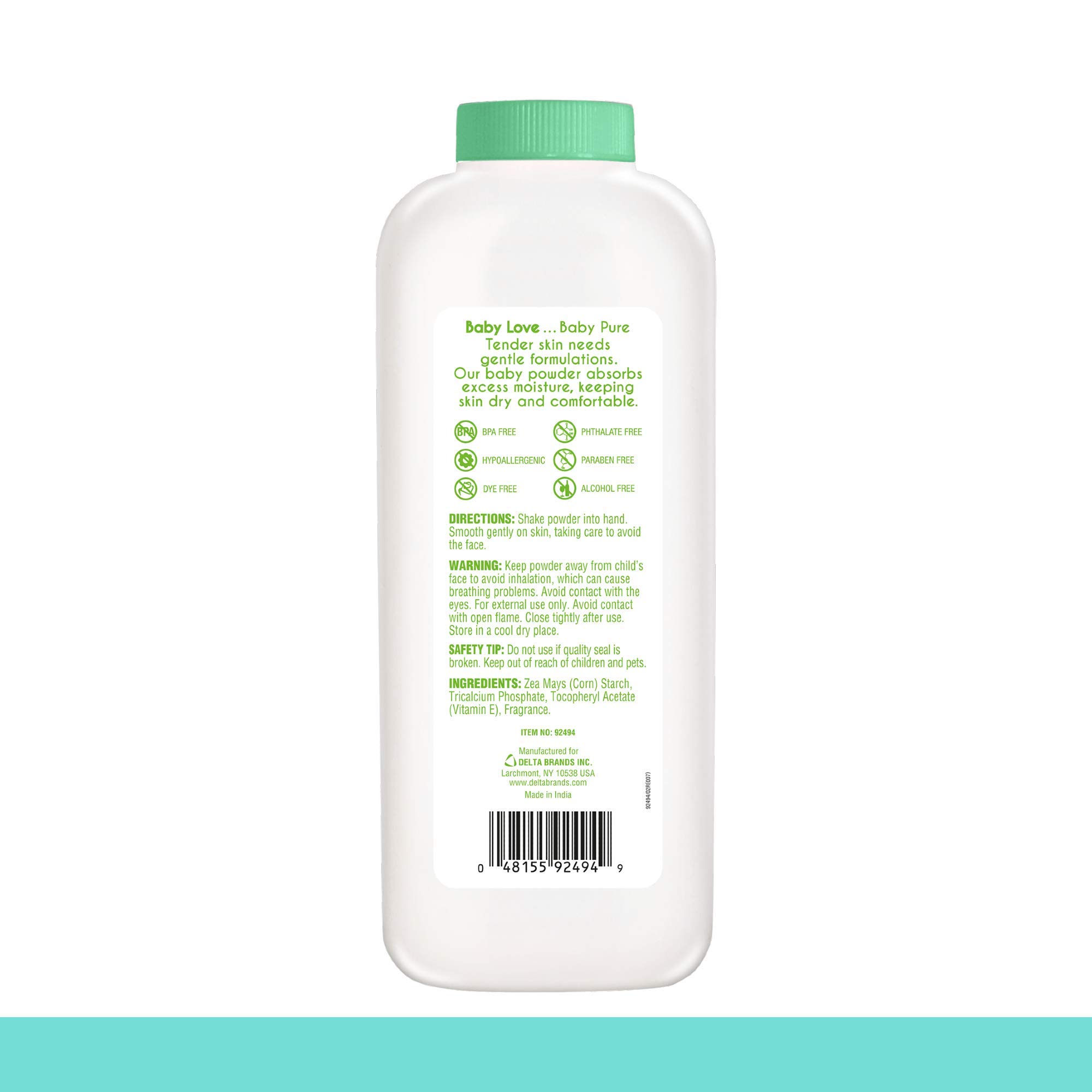 Baby Powder, Pure Cornstarch, 10-oz. (pack of 12)