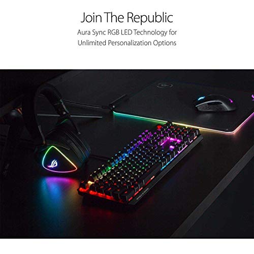 ASUS RGB Mechanical Gaming Keyboard - ROG Strix Scope Deluxe | Cherry MX Silent Red Switches | 2X Wider Ctrl Key for FPS Precision | Gaming Keyboard for PC