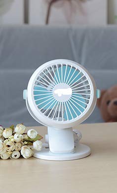 Baby Stroller Mini Battery Operated Clip Fan,Small Portable Fan Powered by Rechargeable Battery or USB Desk Personal Car Gym Workout Camping (Black) (Table Fan-Black)