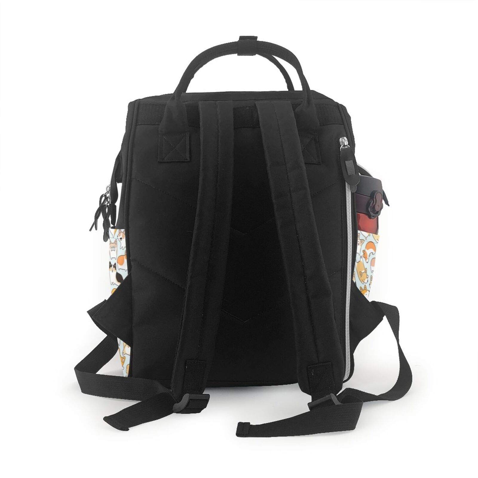 Diaper Bag Cute Corgi Large Capacity Nappy Bag Backpack for Baby Care Tote Bags Travel Backpack for Mom and Dad