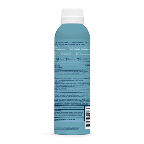 Bare Republic Clearscreen Sunscreen SPF 50 Sunblock Spray, Water Resistant with an Invisible Finish, 6 Fl Oz