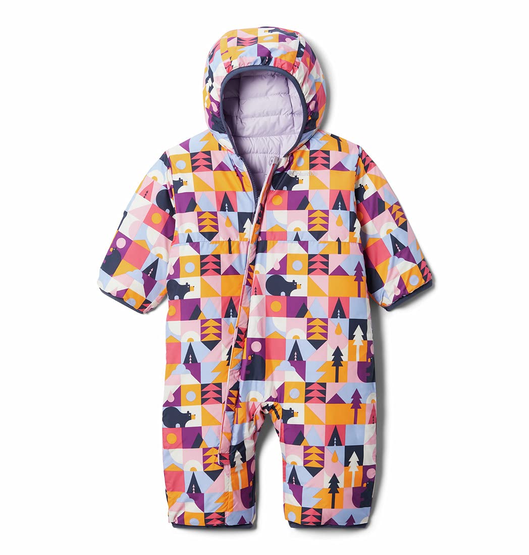 Columbia Baby Powder Lite Reversible Bunting, Plum/Pale Lilac/Nocturnal, 3/6