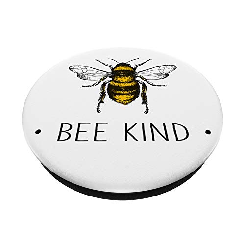 Bee Kind Summer Feminist Be Kind Kindness Gift for Men Women PopSockets PopGrip: Swappable Grip for Phones & Tablets