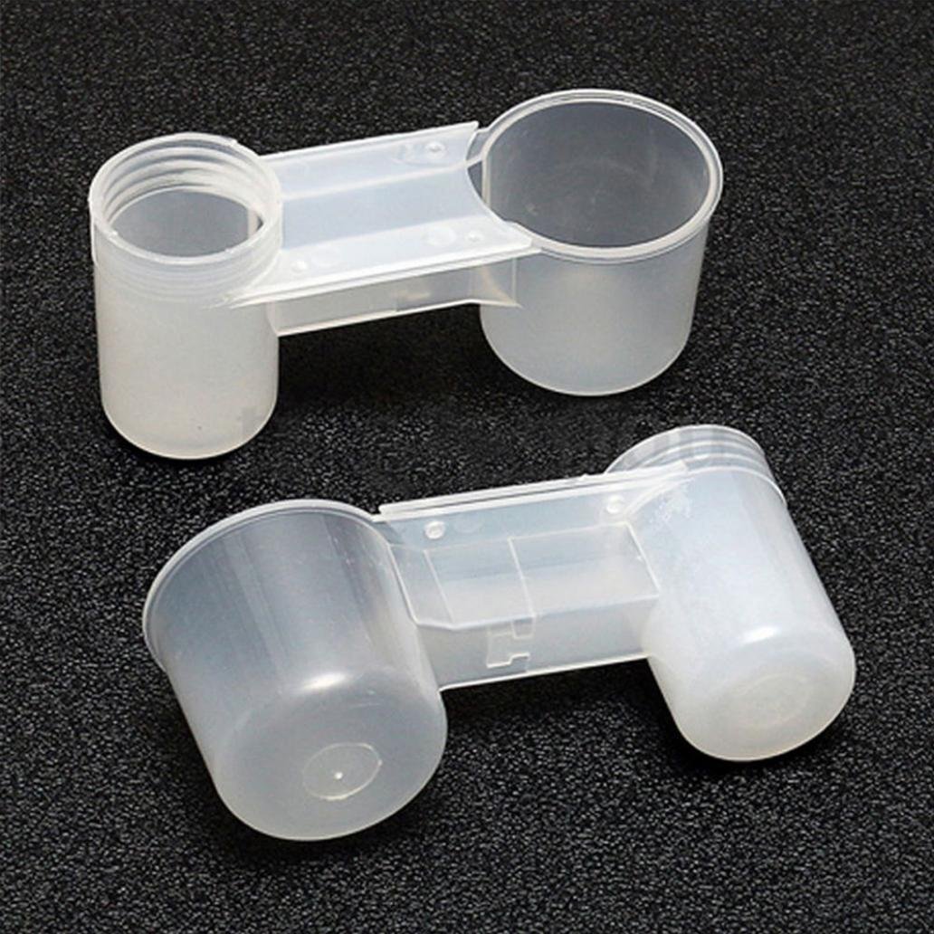 Afco Automatic Pet Bird Parrot Water Feeder Practical Plastic Drinking Bowl for Cage Size 4.1cm4.9cm (Transparent)