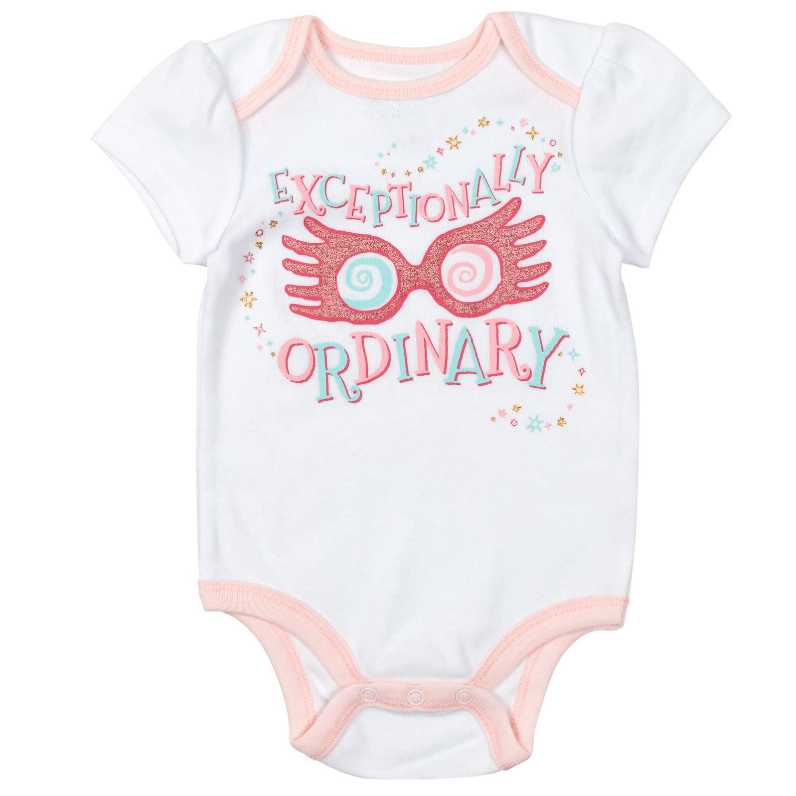 Harry Potter Hogwarts Newborn Baby Girls 5 Pack Short Sleeve Bodysuits 3-6 Months