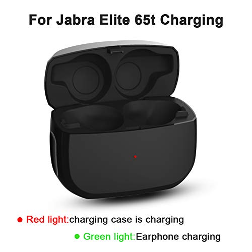 Lopnord Charging Case Compatible with Jabra Elite Active 65t / Elite 65t, Replacement Charger Case Only, Earbuds Protective Substitute Cover(Earbuds not Included) (Black)