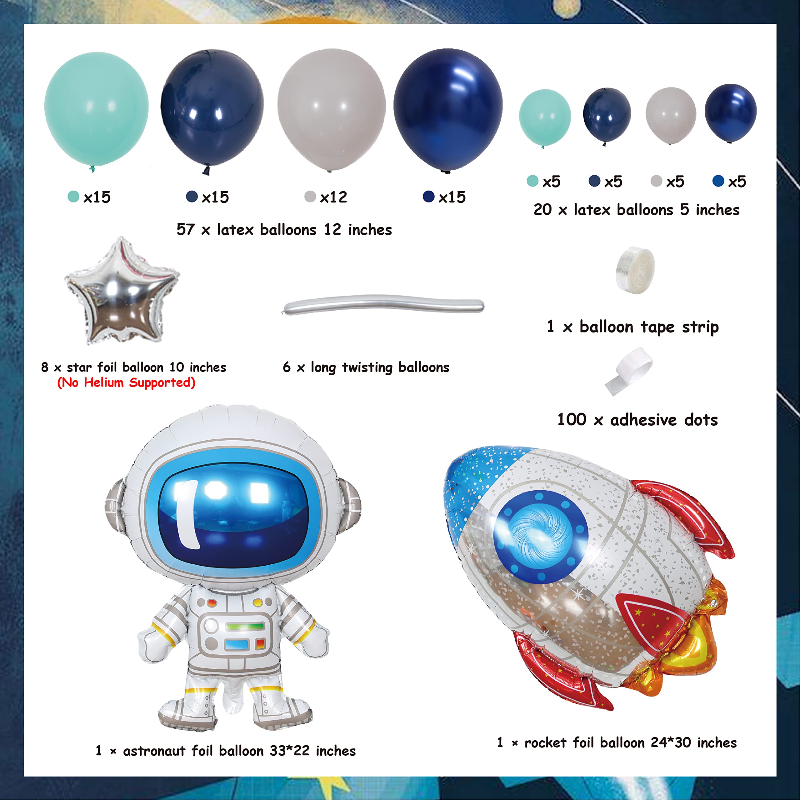 12 Balloons Birthday Baby Shower Party Supplies