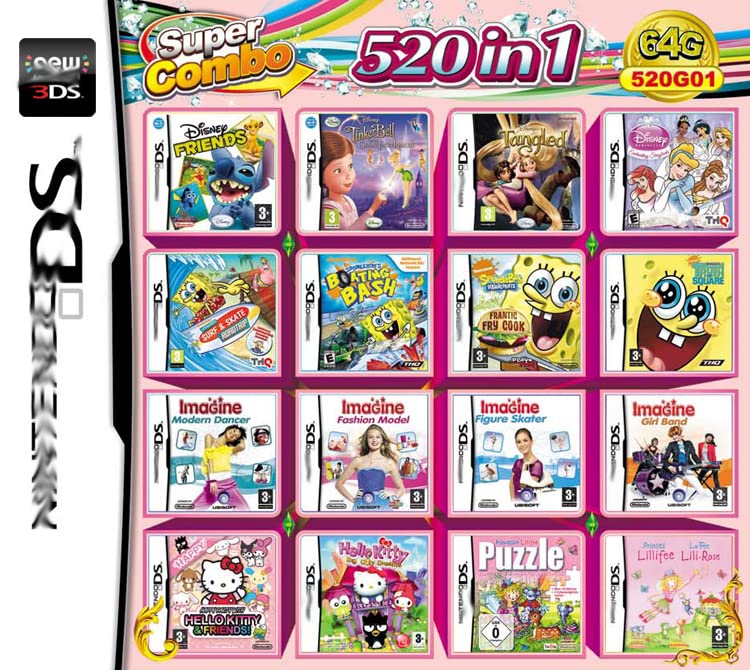 502 in 1 Game Cartridge, With 502 classic games on one small memory card, Suitable for Various Types of Game Consoles,Entertainment,Games Party