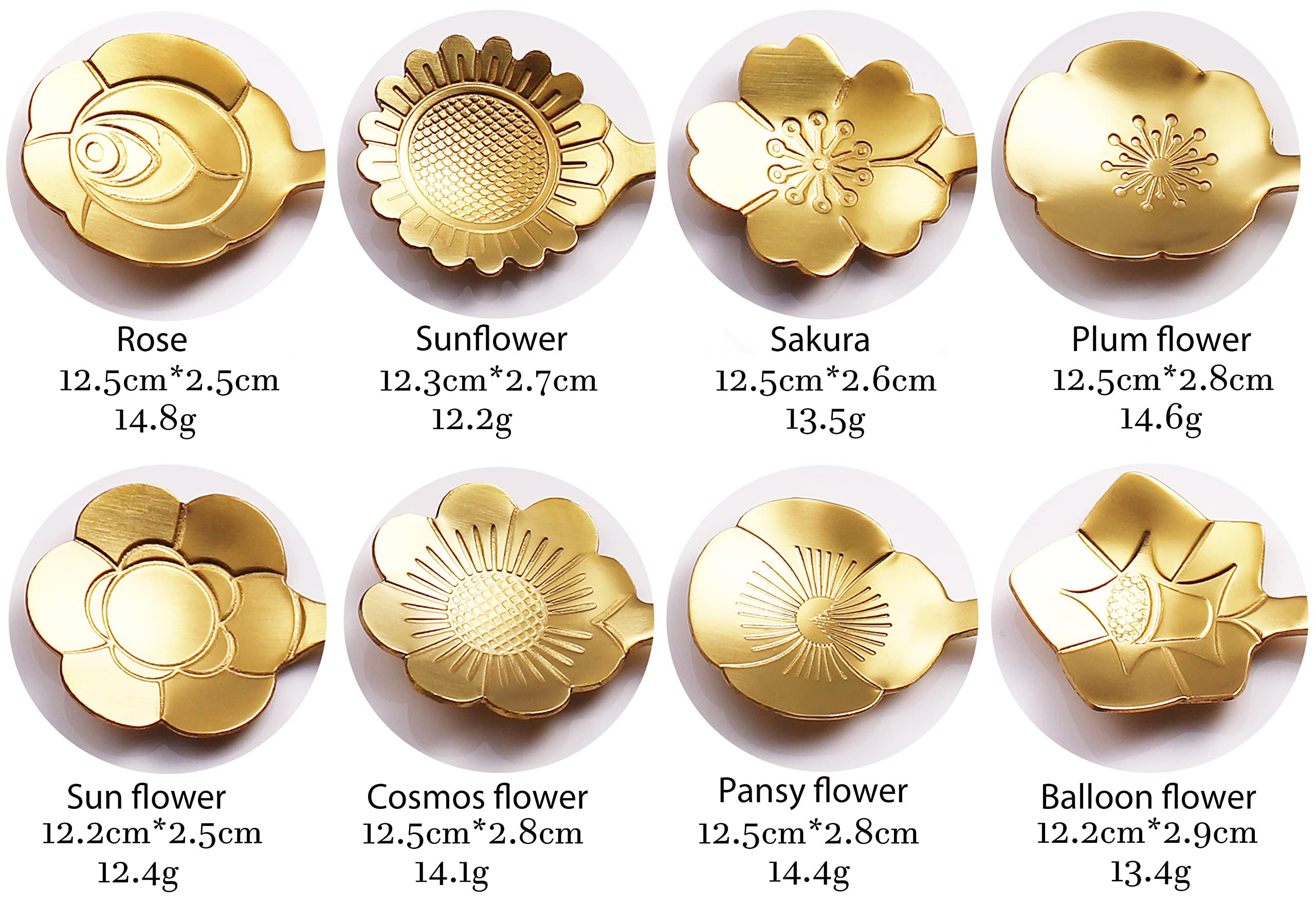 16 Pcs Teaspoon Gold Tea Spoons, ESRISE Stainless Steel Coffee Dessert Spoon, Cute Demitasse Spoon for Stirring Drink Milkshake (Gold)