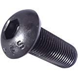 5/16"-24 x 2-1/2" Button Head Socket Cap Screw, Allen Socket Drive, Black Oxide, Alloy Steel, Full Thread - Quantity 10 - by Fastener Depot, LLC