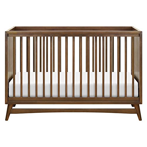 Babyletto Peggy 3-in-1 Convertible Crib with Toddler Bed Conversion Kit in Natural Walnut, Greenguard Gold Certified