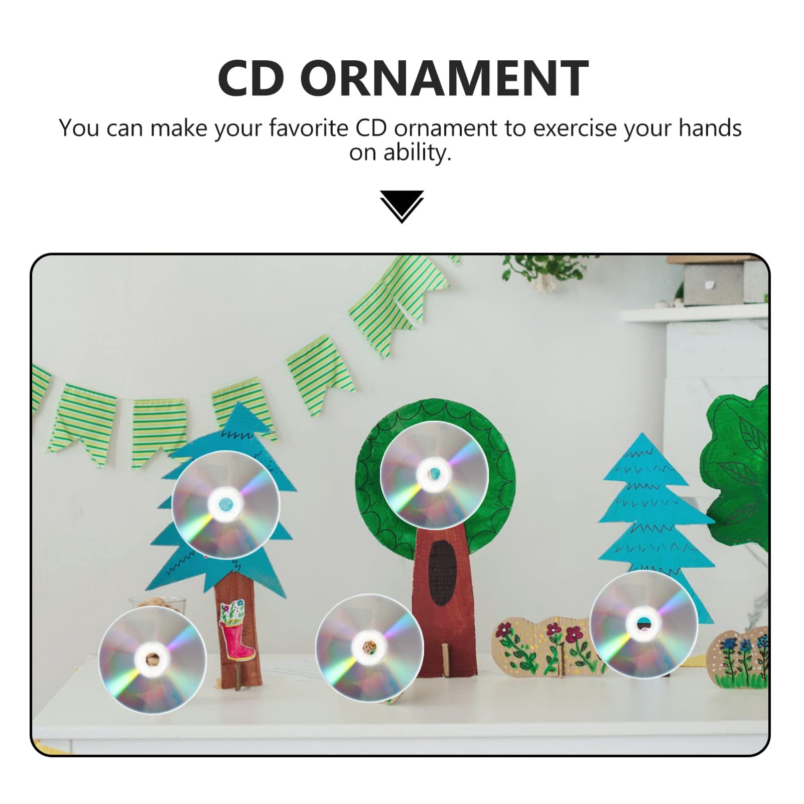 50Pcs Hand Decorated Discs handmade discs DIY Discarded Discs decorative DIY discs cd- r discs home decor Discs Craft blank recordable music rock plastic self made bird