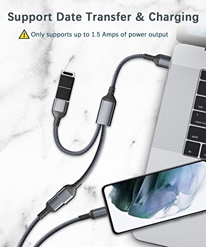 Basesailor USB Splitter 1 in 2 Out 1FT,USB A Male to Double Female Y Cable Extension Adapter,Dual USB Port Extender Hub,Data Charger Power Split for Car,Xbox One Series,PS4,PS5,Laptop,Keyboard,Mouse