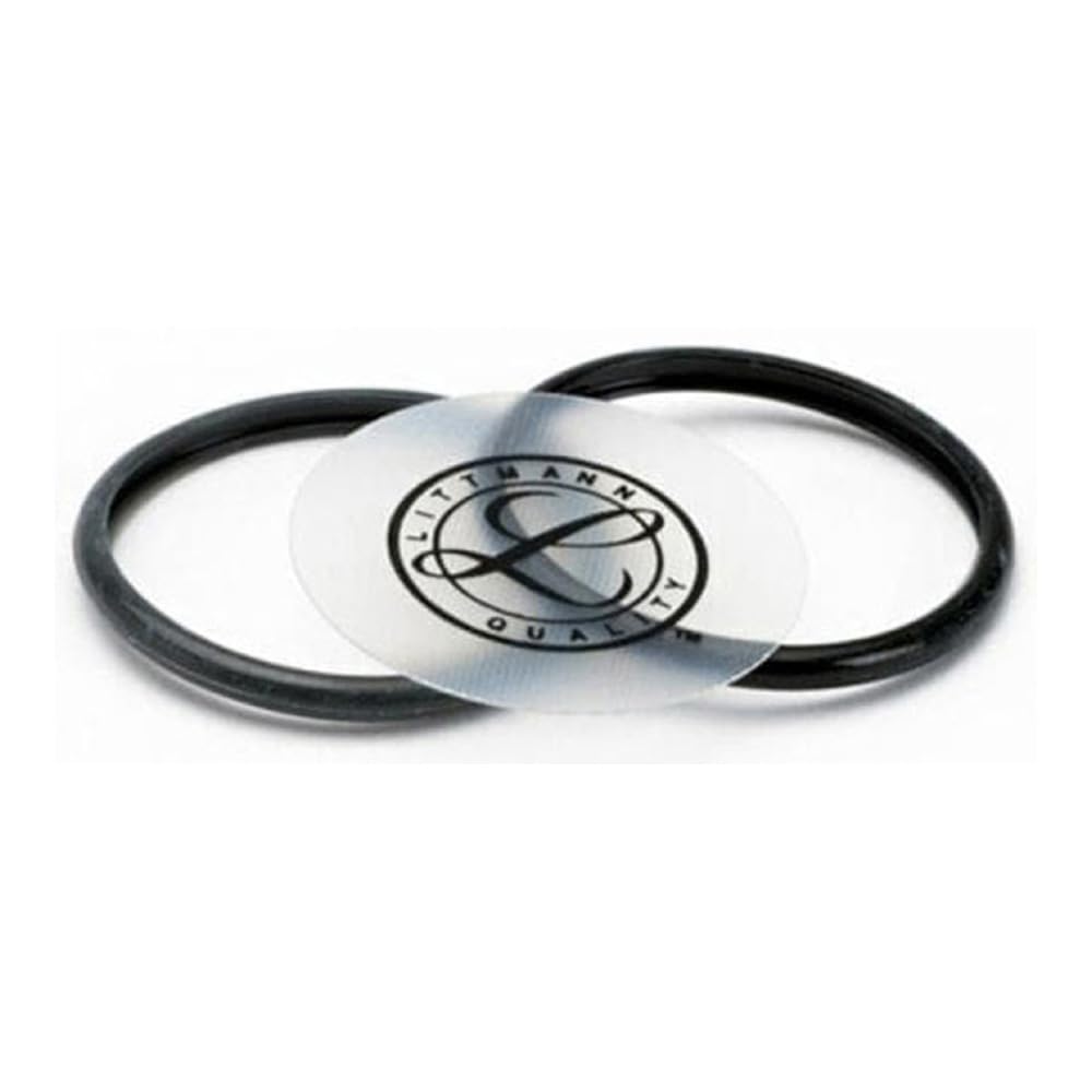 3M Health Care MMM 40013 Littman Stethoscope Spare Parts Kit for Classic II Infant Assembly, Includes Black Snap-on Rim, Floating Diaphragm, Grey Snap-On Rim (Pack of 10)