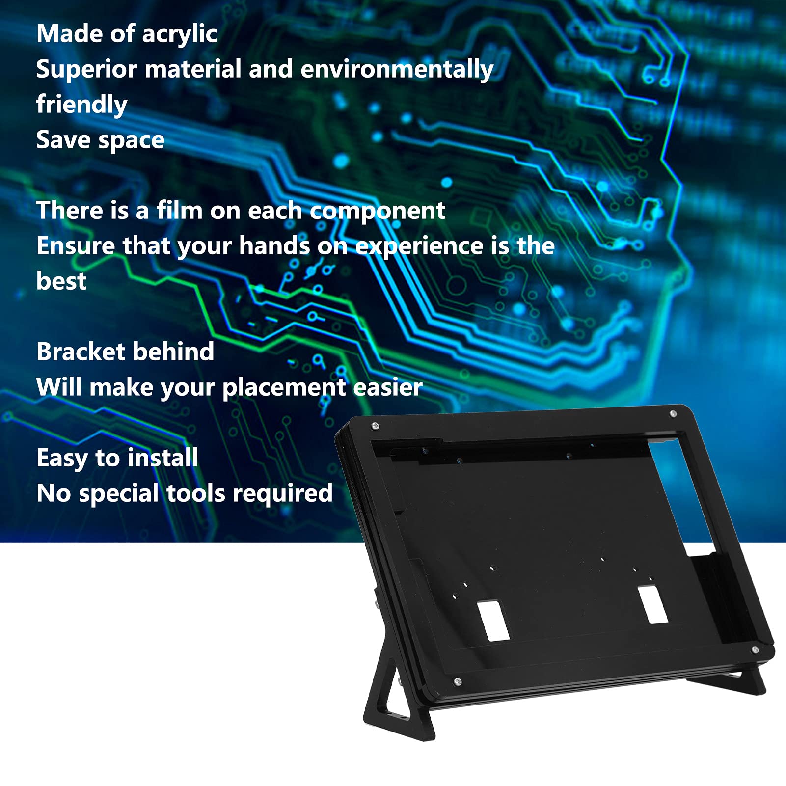 7inch Touch Screen Case Holders Acrylic for Raspberry Pi Touchscreen Housing Bracket with Stand Holder