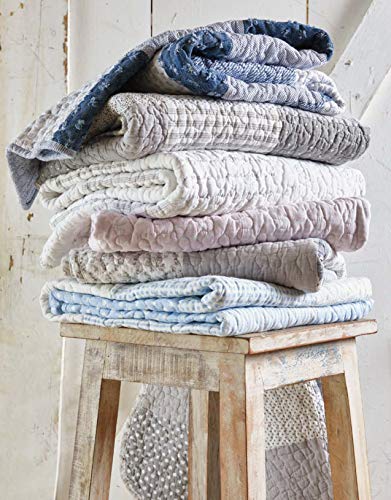 Stephan Baby Heirloom-Quality Pieced Crib Quilt, Denim Dot