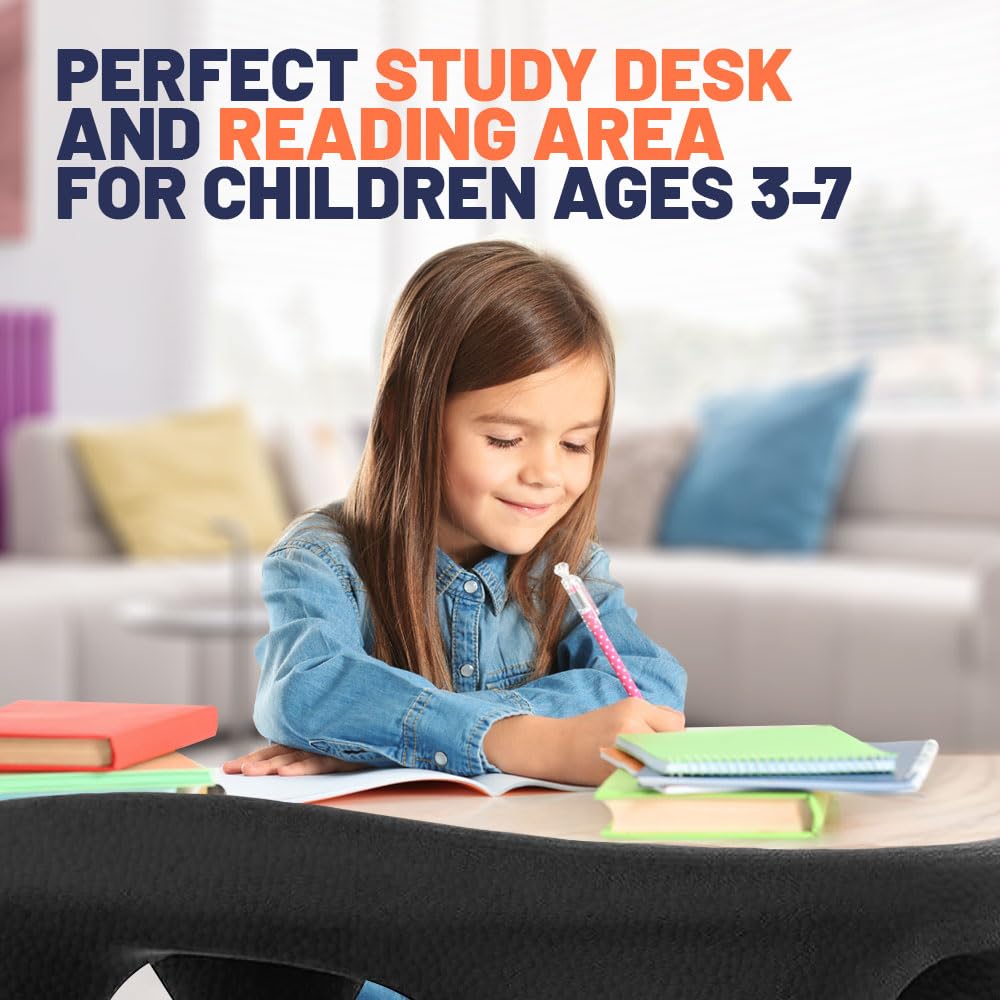 Bbear Baby Children's Table - Perfect for Play, Classroom Table, Toddlers and Childrens Table, Indoor Outdoor Play Table, Designed for Age 0-5, Black