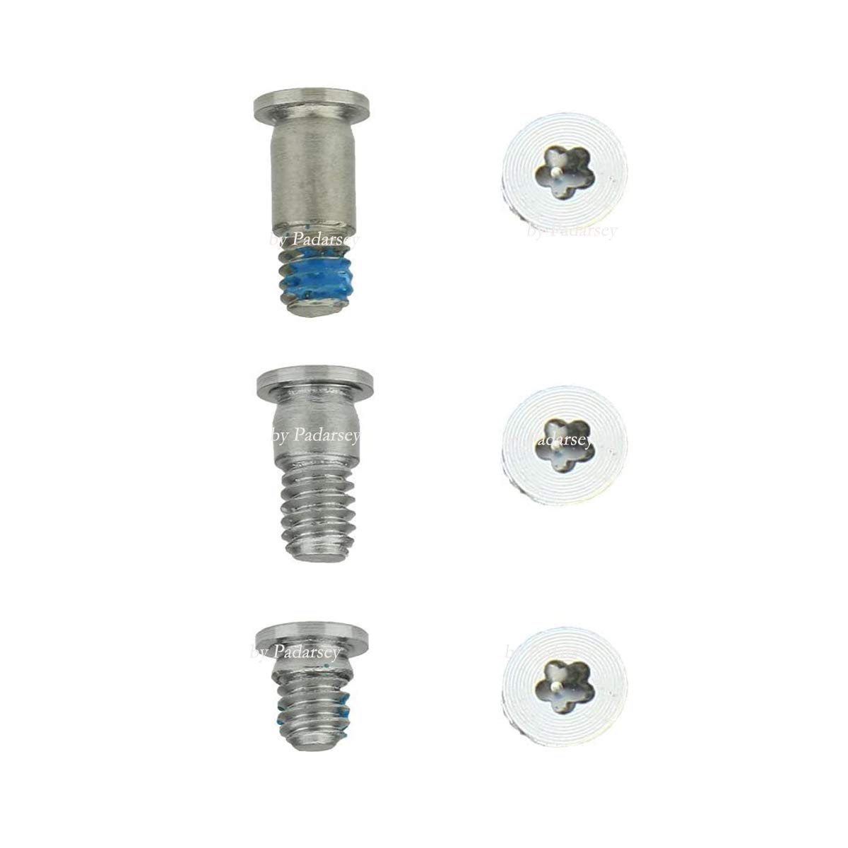 Padarsey Pentalobe Bottom Case Screws +4 Pack Rubber Case Feet+ Pentalobe Screwdriver Compatible for MacBook Pro Retina 13'' A1708 EMC 2978 EMC 3164 2016-2017, A2159 A2289 A2338 (Silver)