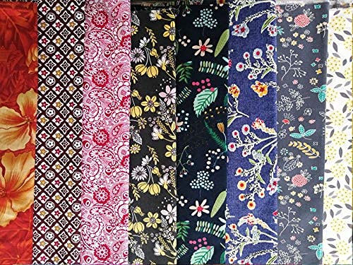 50pcs 12 x 12 inches Cotton Fabric Bundle Squares for Quilting Sewing, Precut Fabric Squares for Craft Patchwork