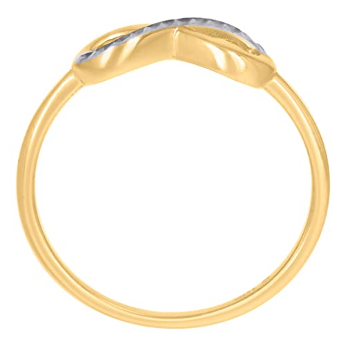 14k Two tone Gold Womens Infinity Ring Measures 5.9mm Wide Jewelry for Women