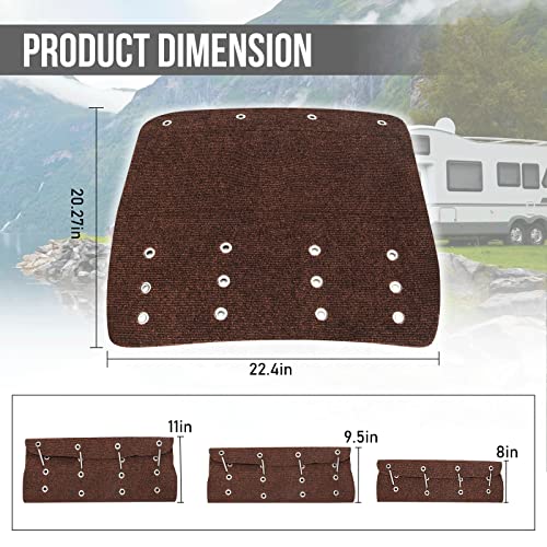 Afurkuot RV Step Covers 2 Pack, RV Step Rugs Stair Carpets Camper Step Cover 22” Wide Wrap Around Cover for RV Stair Camper Trailer Motorhome, Pack of 2 Camper Stairs Carpet, RV Accessories
