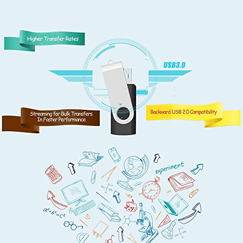 16GB USB 3.0 Flash Drive 10 Pack, FEWINA Multipack USB Drive 3.0 16 GB, Memory Stick 16GB 3.0, 16 Gig USB Drive, Jump Drives, Zip Drive Pen Drive for Data Storage (Hard Flash Drive Case + 10 Lanyards)
