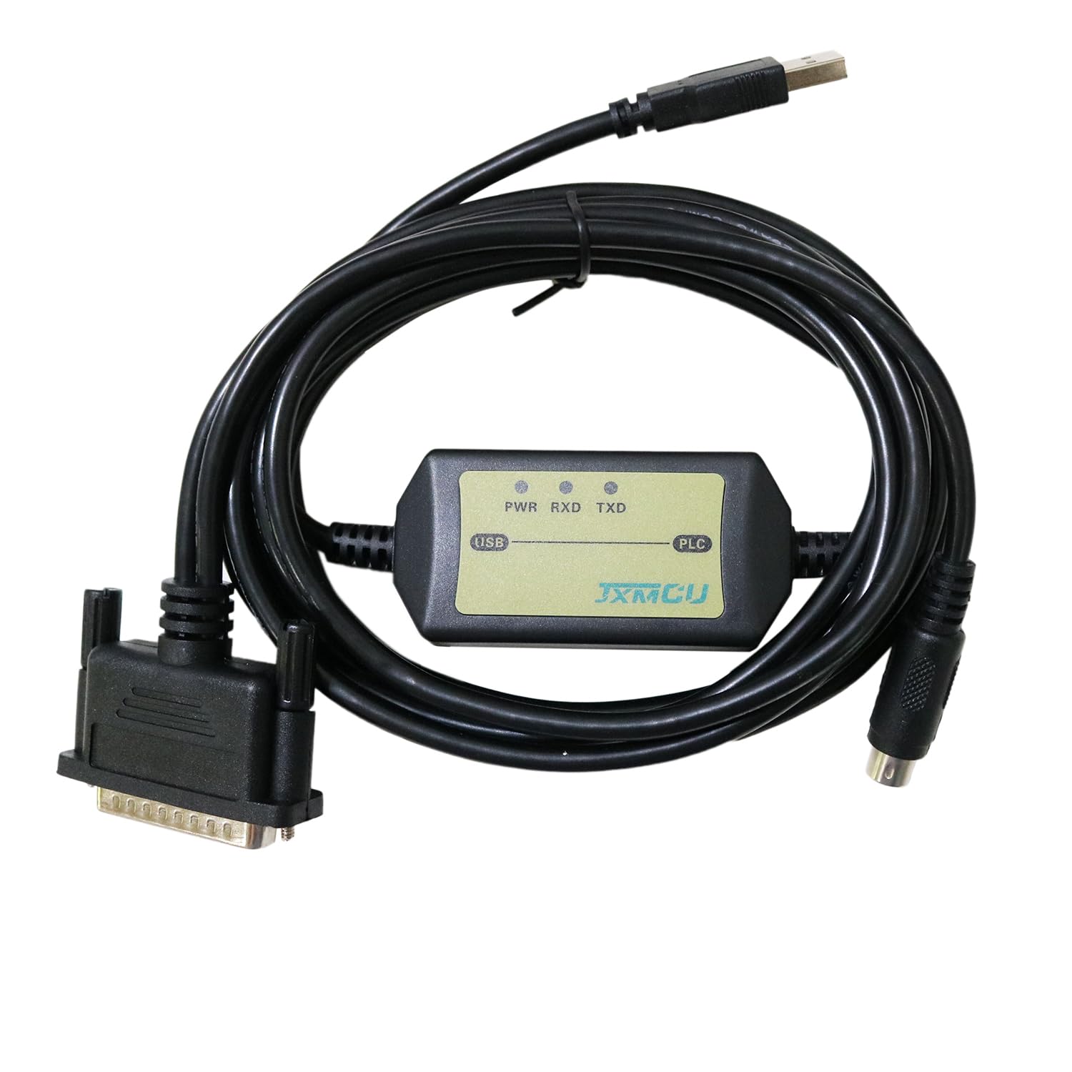 Avanexpress PLC Cable USB-SC09 A Series Interface, Compatible with PLC Programming Cable FX Series USB to RS422 Adapter