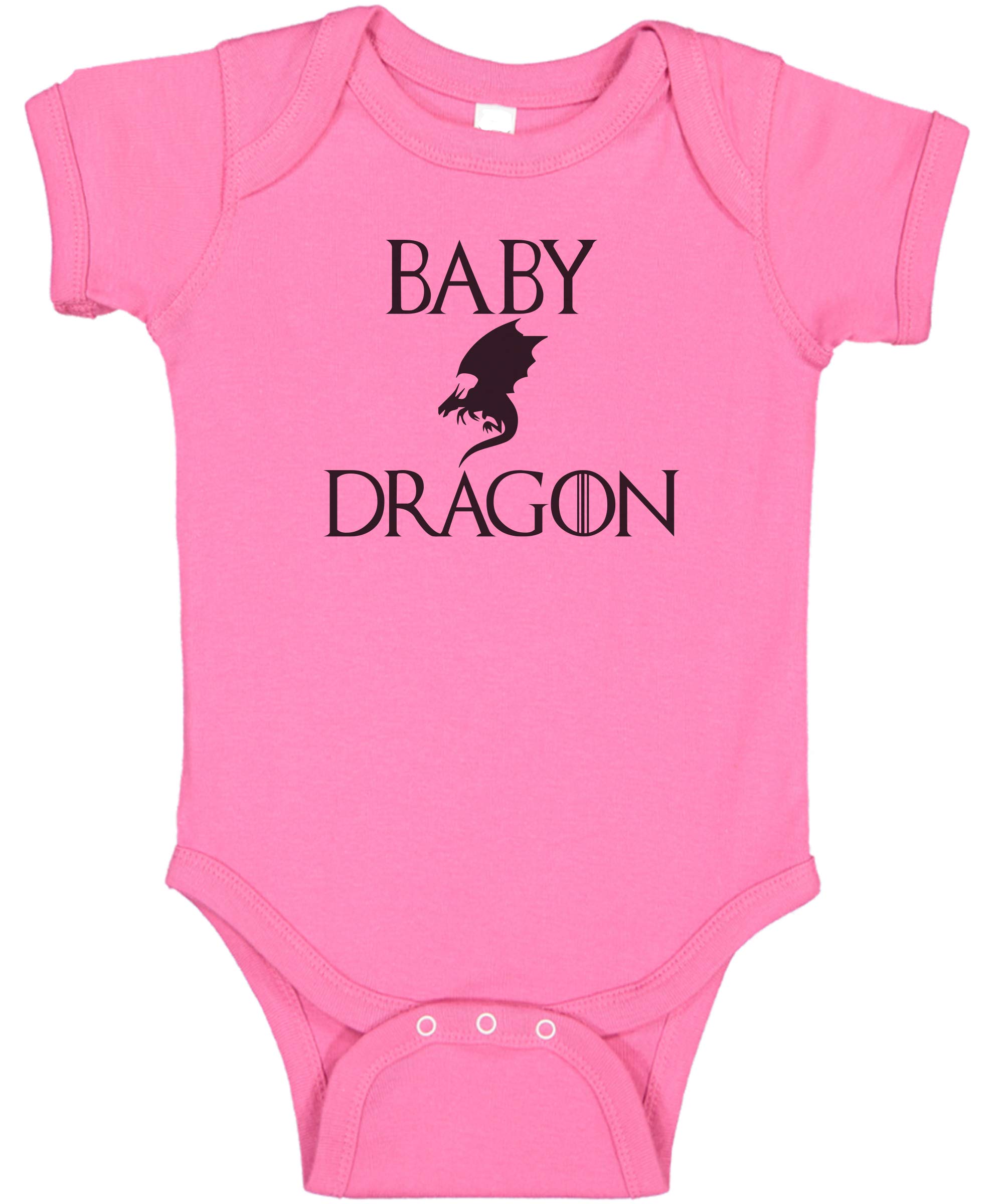 Baby Dragon/Game of Thrones Inspired Baby Onesie/Unisex Shirt Sleeved 0-24mo Infant Bodysuit (Grey, 0-3 Months US)