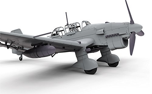 Airfix Junkers Ju87R-2/B-2 Stuka 1:48 WWII Military Aviation Plastic Model Kit A07115, Red