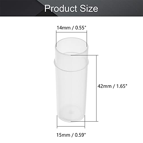 Othmro 75Pcs 5ml Plastic Bottles Lab Cylindrical Chemical Reagent Bottles, Wide Mouth Laboratory Reagent Bottles, Sample Sealing Liquid Storage Containers for Food Stores White Translucent