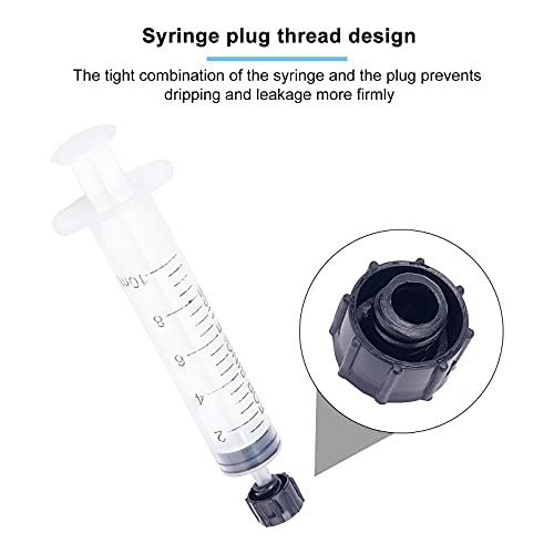 OLYCRAFT 50pcs Black Syringe Tip Caps 10mm Thick Luer Lock Tip Syringe Luer Lock Cap 12~12.5mm Diameter No Needle Tip Cap for Feeding Tubes Black Syringe Tip Cap