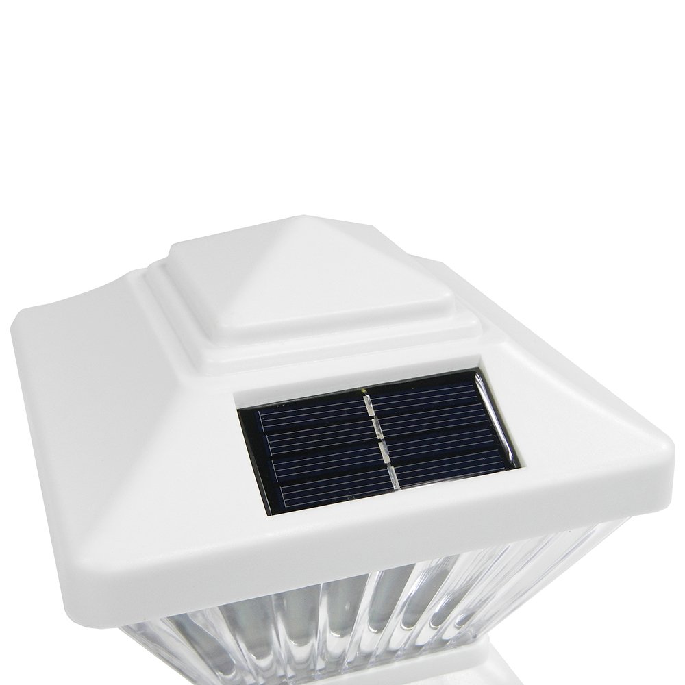 8 Pack Vintage Bronze Garden 4 x 4 Solar LED Post Deck Cap Square Fence Light Landscape Lamp Lawn PVC Vinyl Wood