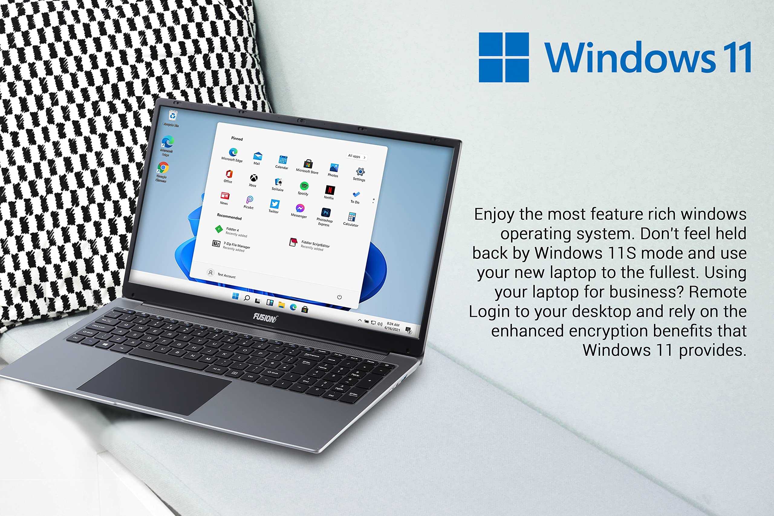 17.3" S16 Full HD Windows 11 Home Slim n Light Laptop - 128GB Storage, 4GB RAM, N4120 Intel Quad-Core CPU, Full HD IPS, Dedicated Num-Pad, 5GHz Dual-Band WiFi, USB 3.0, Expandable Storage (128GB)