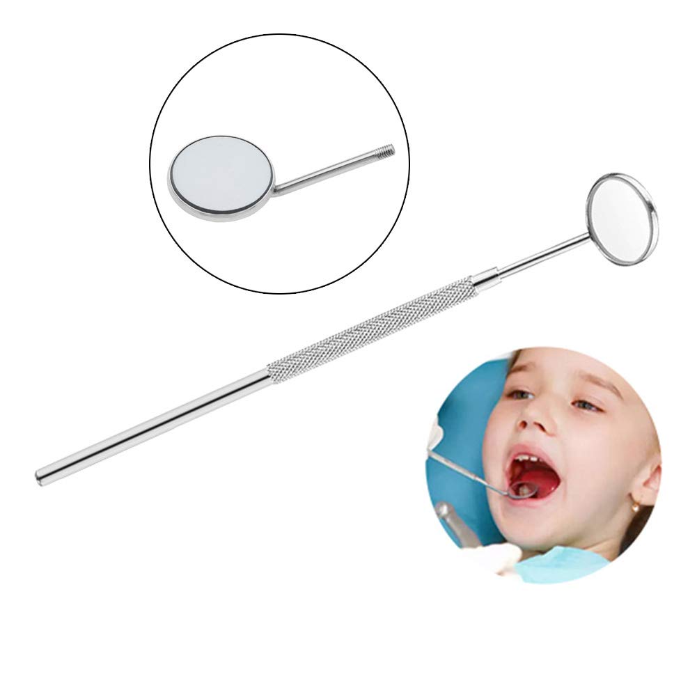 Angzhili Dental Hygiene Tool Set Stainless Steel Dental Probe, Mouth Mirror,Tarter Scraper and Sickle Scaler, Basic Examination Dental Kit Is Ideal for Personal and Pet(6.8 Inch)