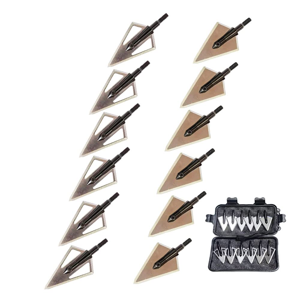 125 Grain Hunting Arrowhead Cutting Blade Archery Broadhead Traditional Crossbow Compound Bow Arrowhead, Black-3