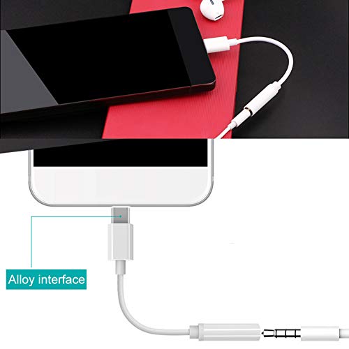 MOHALIKO Headphone Adapter 3.5 mm, USB Type C to 3.5mm Female Headphone, Portable 3.5mm to Type-C Adapter Audio Jack Cable Converter for All Kinds of Music Equipment Black