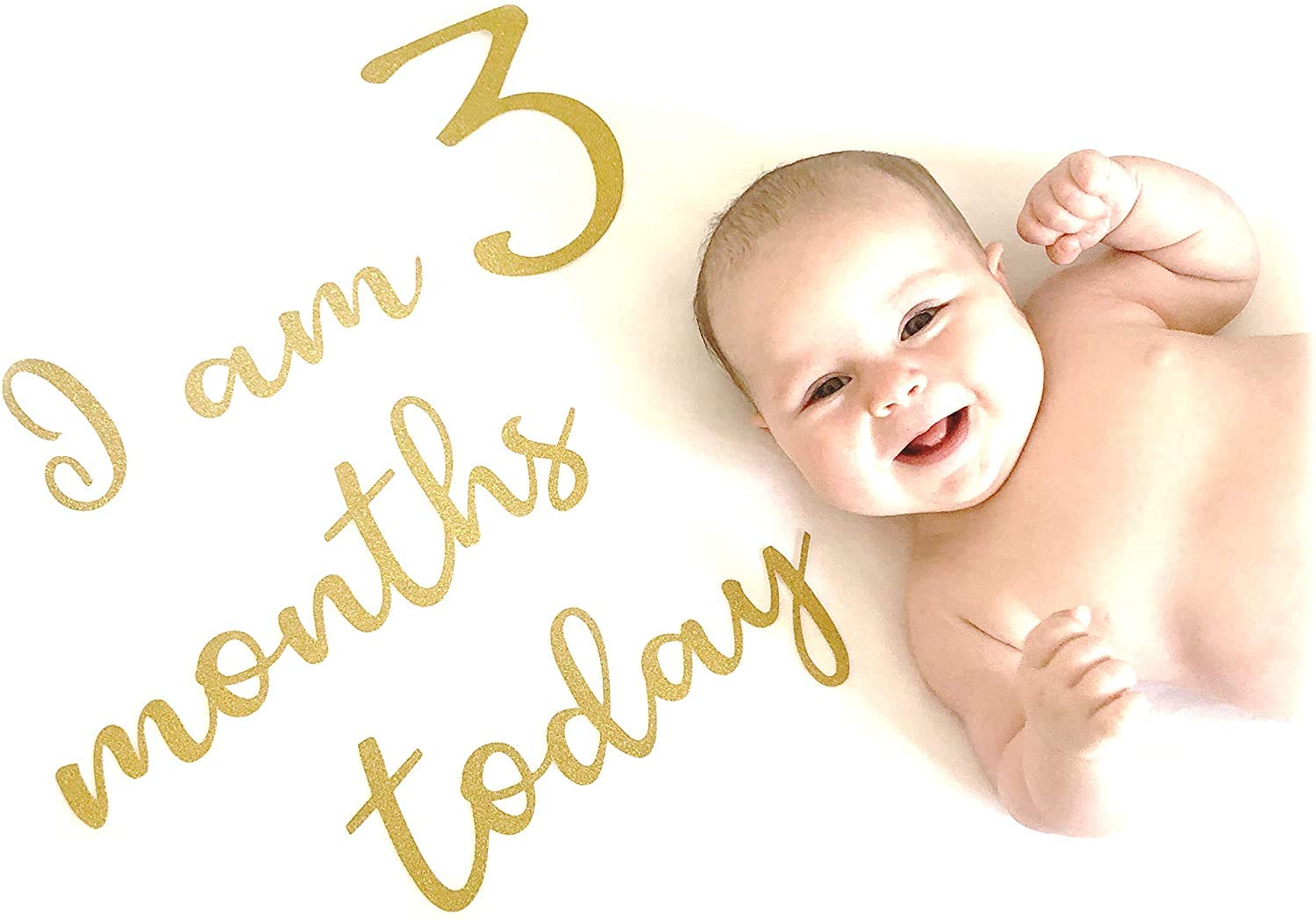 Baby Milestone Gold Photo Prop Lettering - Perfect New Born Baby Shower Photoshoot