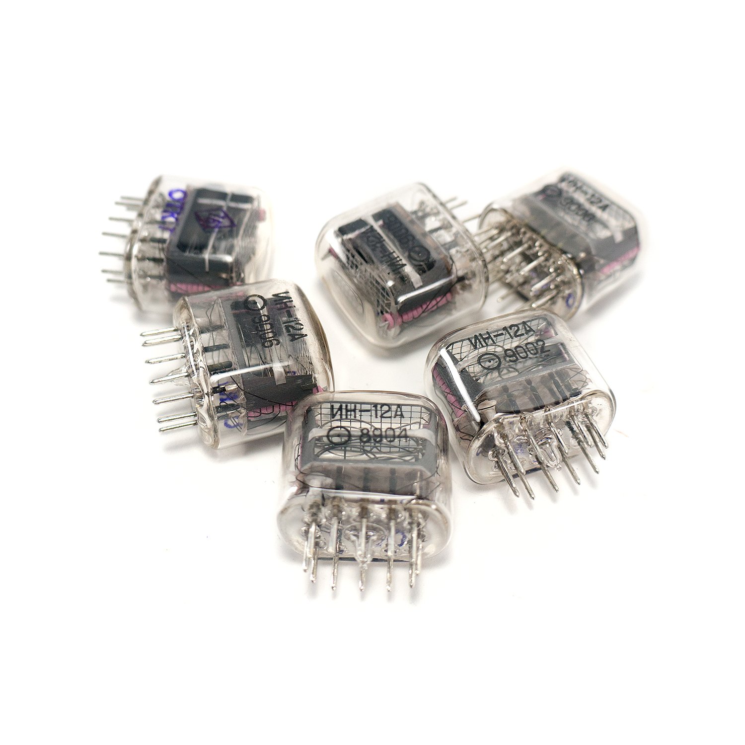 6 PCS/LOT NOS Vintage NEON Nixie Tube IN-12 IN-12A