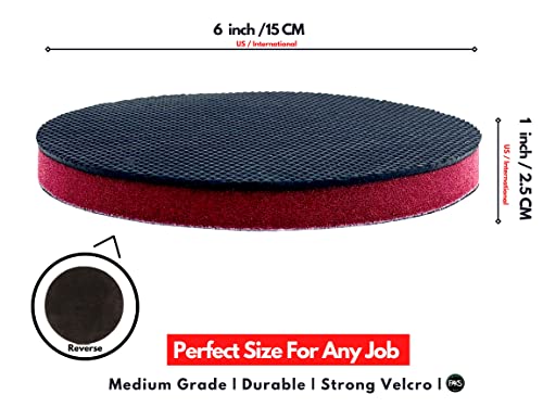 Paks Clay Bar Pad - Medium Grade - DA 6'' Orbital Synthetic Clay Bar Disk - Premium Surface Clay Disk Prep Pad - 1 Piece - Magic Clay Bar Debris Remover - Polisher Pad for Car Detailing