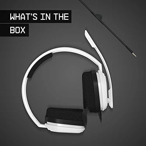 ASTRO Gaming A10 Wired Gaming Headset, Damage Resistant, Astro Audio, Dolby Atmos, 3.5mm Audio Jack, Xbox Series X|S, Xbox One, PS5, PS4, Switch, PC, Mac, Mobile - White/Blue