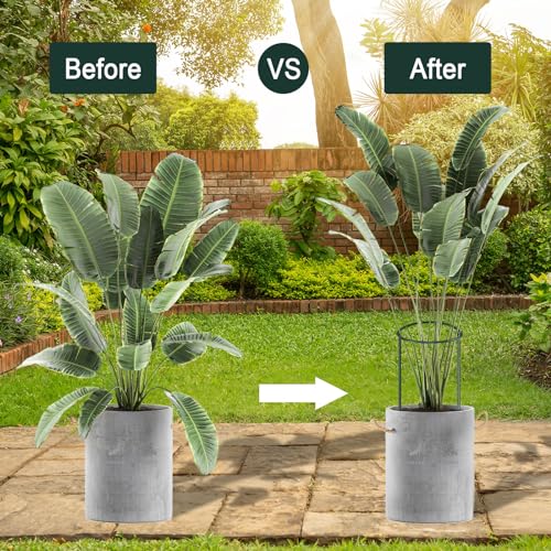 12 Pack Plant Support Stakes, Peony Cages and Supports Large 10" Wide x 24" High Tall Peony Ring Supports, Garden Plant Stakes for Outdoor Plants Rose, Tomato, Hydrangea, Flowers