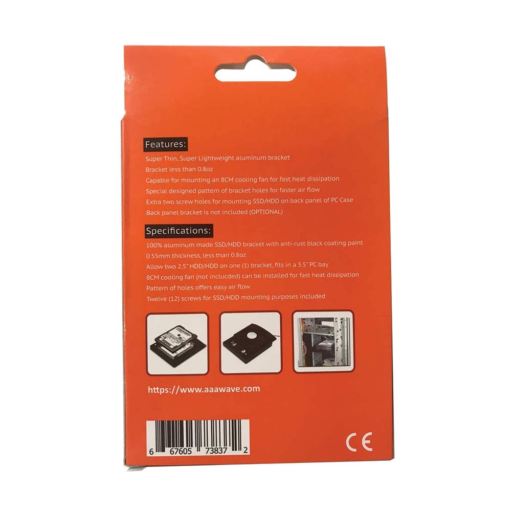 AAAwave Special Bundle - Crucial CT2000MX500SSD1T MX500 2TB Tray SATA 2.5" 7mm Internal Solid State Drive Aluminum HDD/SSD Mounting Kit
