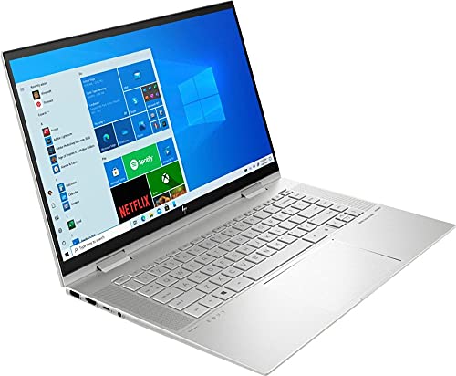 HP Envy X360 15 2-in-1 Business Laptop 15.6" FHD IPS Touchscreen 11th Gen Intel Quad-Core i5-1135G7 (Beats i7-1065G7) 16GB RAM 1TB SSD Backlit Keyboard Fingerprint Win10 Silver + HDMI Cable