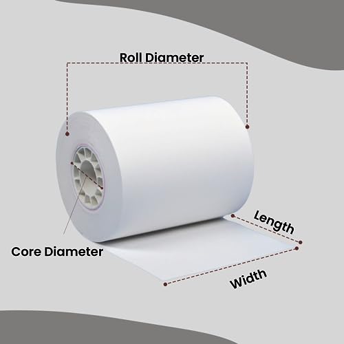 BAM POS Thermal Receipt Paper - Crisp & Clear Images, BPA Free - Ideal for First Data FD50 & FD100TI, Credit Card Machines - Pack of 50 Rolls