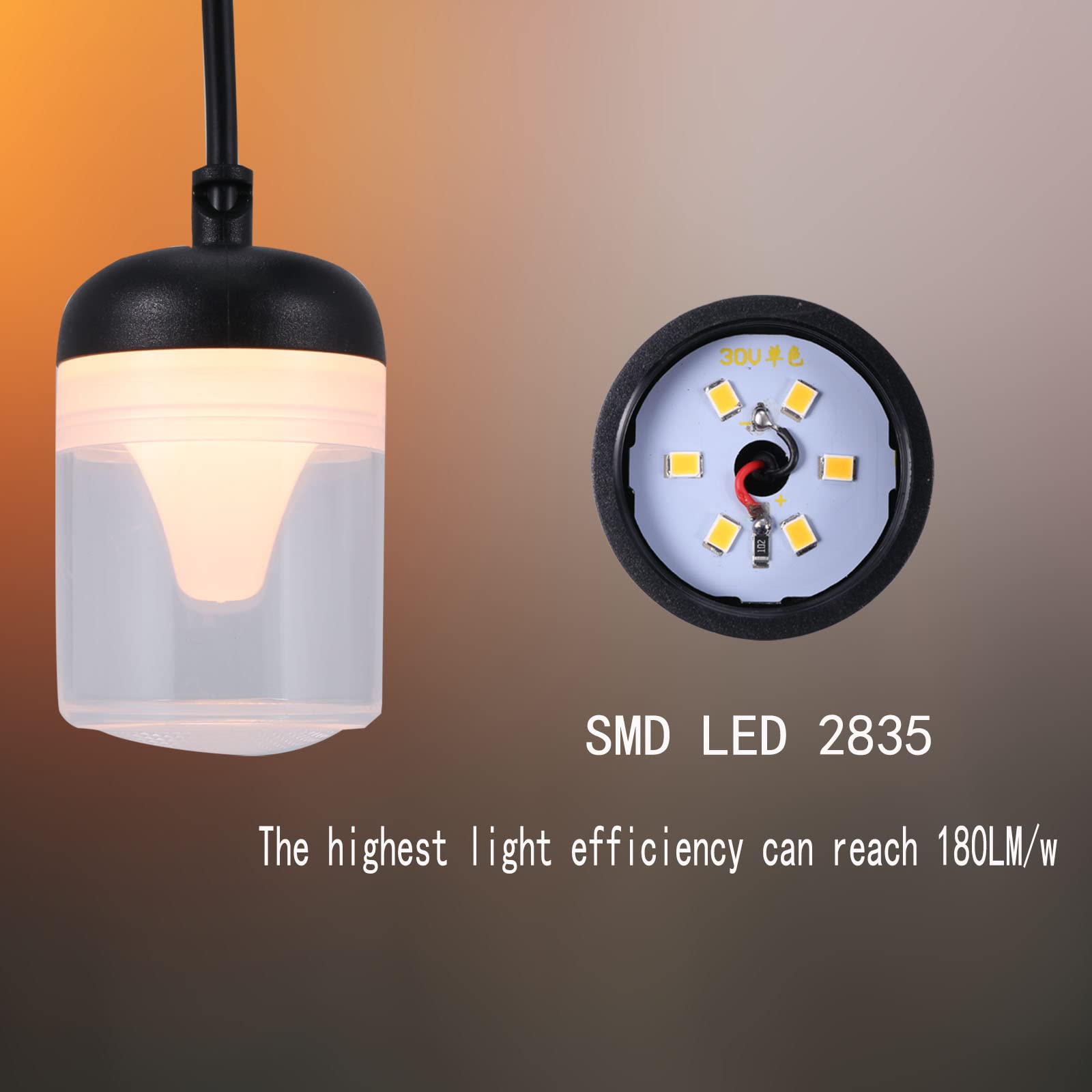 52.5ft Outdoor String Lights LUISTUL, Patio String Light with 16 Warm White shatterproof led Bulbs dimmable Controller for Garden Backyard Christmas Porch Hanging Decor